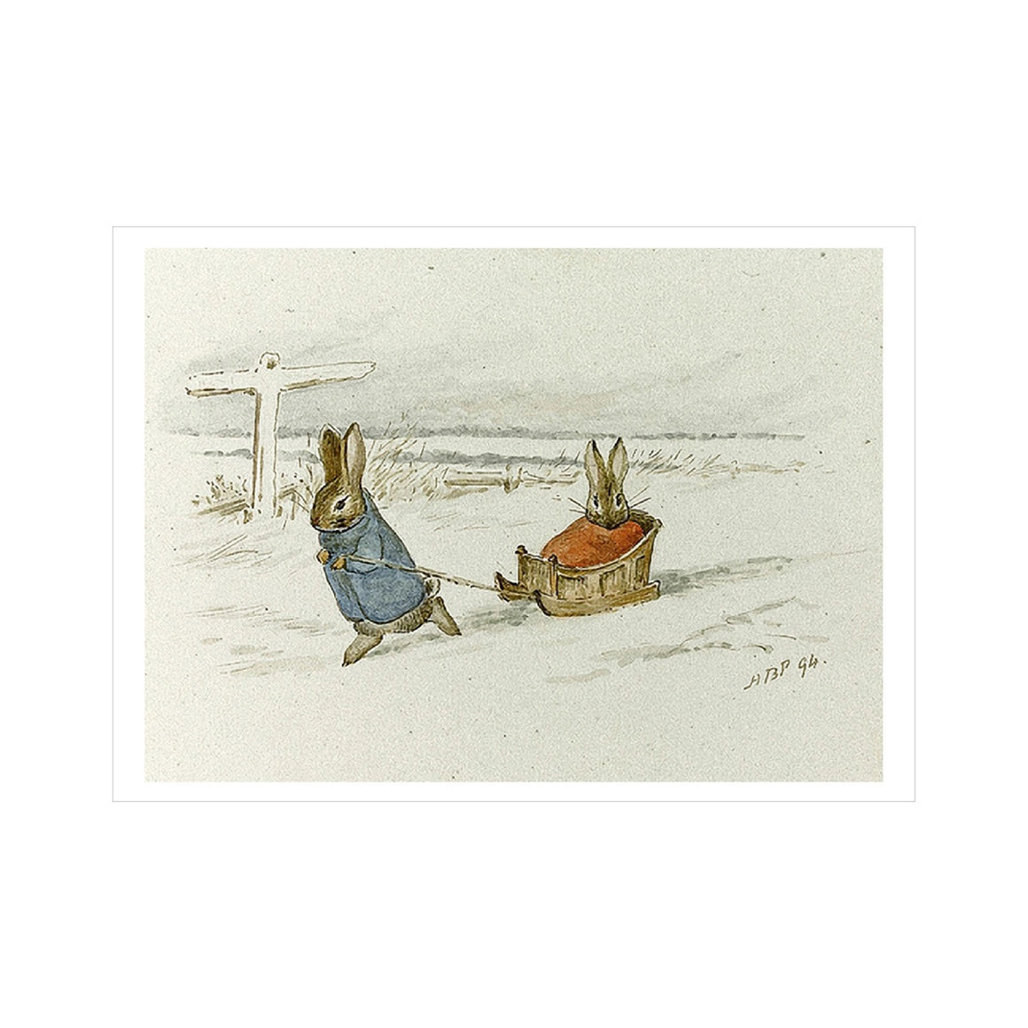 Peter Rabbit Sledding Holiday Boxed Notecards – The Morgan Shop